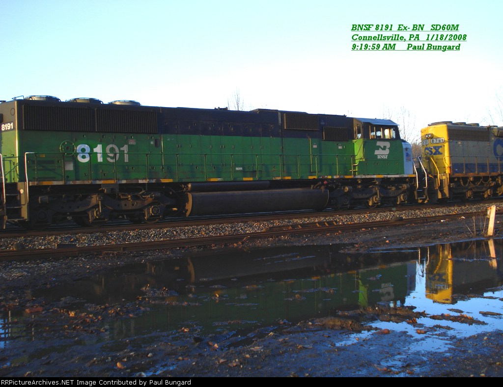 BNSF 8191 SD60M 18 Jan 2008